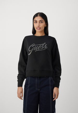 Guess SCRIPT - Sweater - jet black/zwart - Zalando.nl