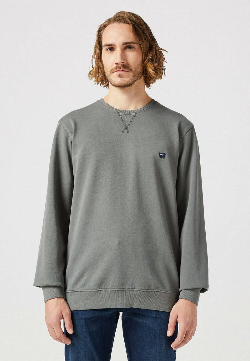 Wrangler SIGN OFF CREW - Sweatshirt - gun metal/gris clair - ZALANDO.FR