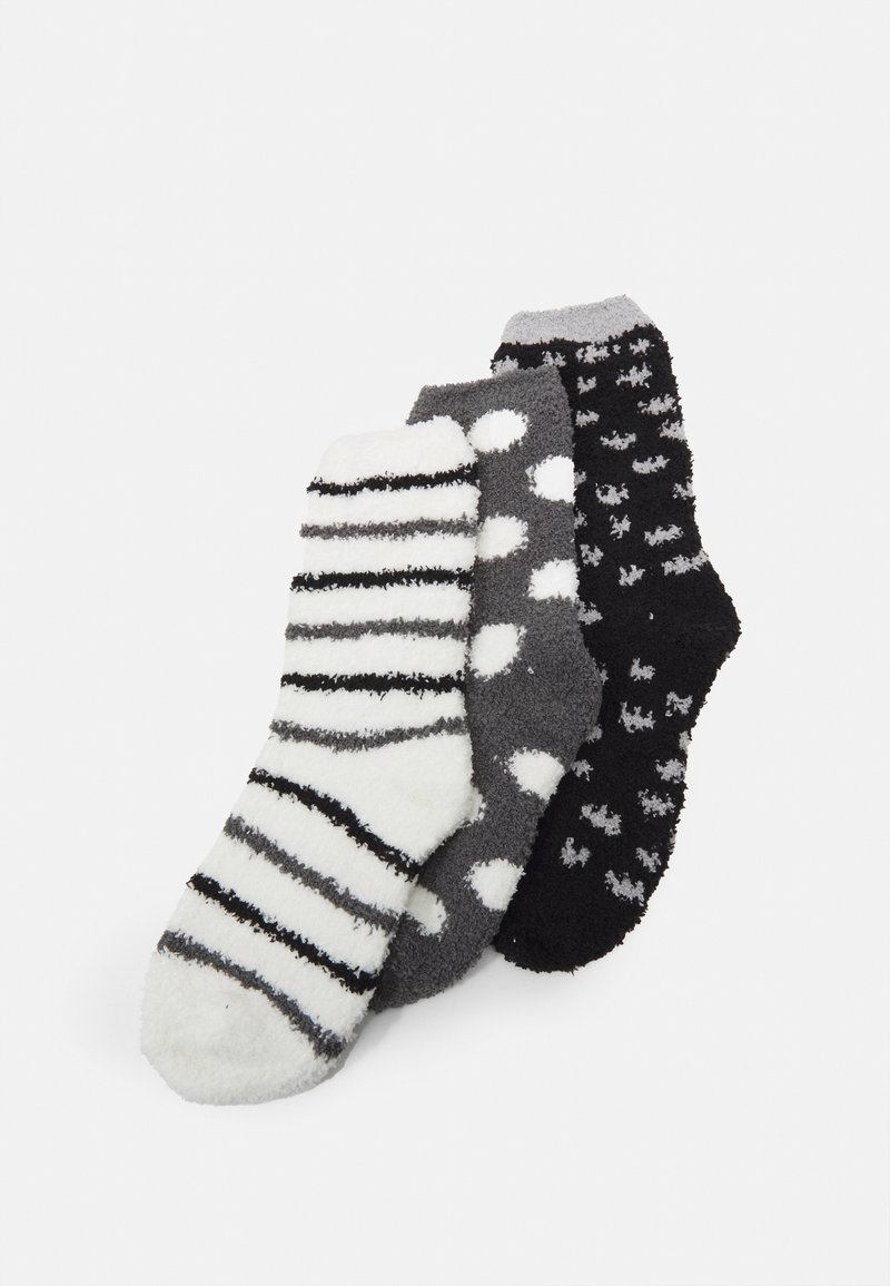 camano WOMEN COSY PATTERNED SOCKS IN BOX 3PACK - Sukat - black/musta ...