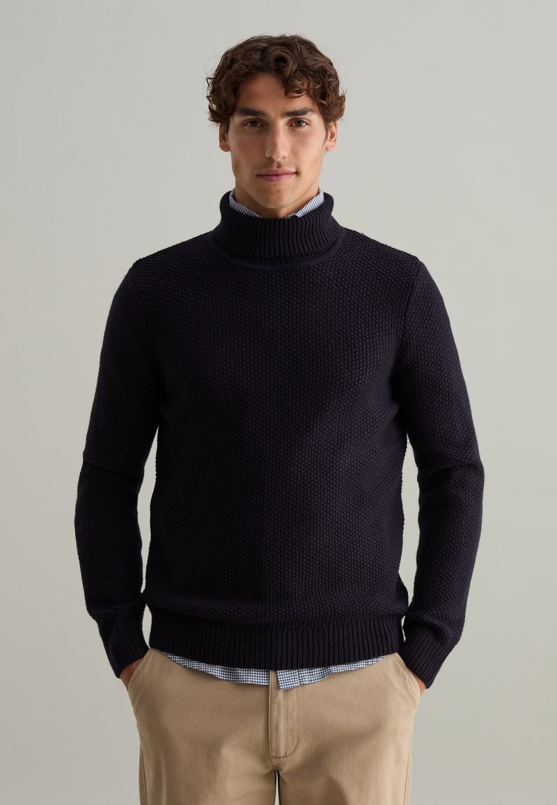 PIOMBO WITH HIGH NECK - Jumper - night blue/dark blue - Zalando