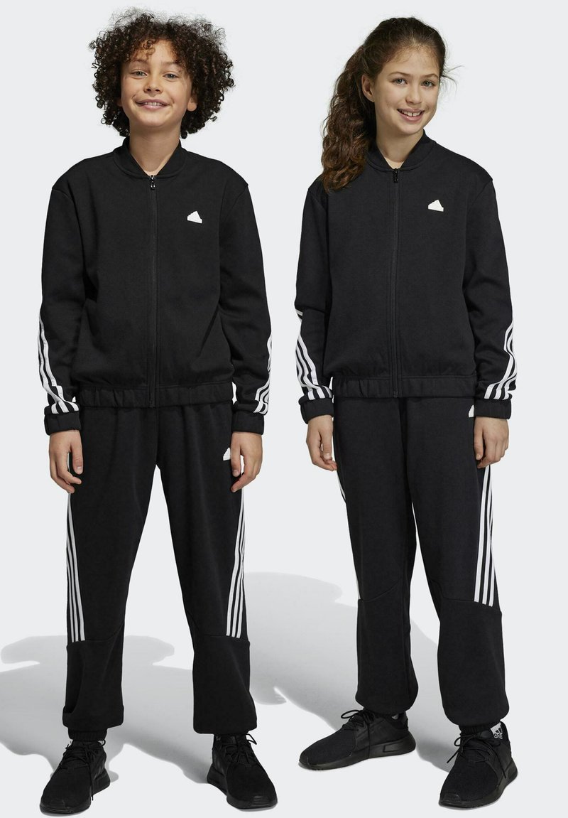 adidas Sportswear set - Tracksuit - black / white/black - Zalando.de