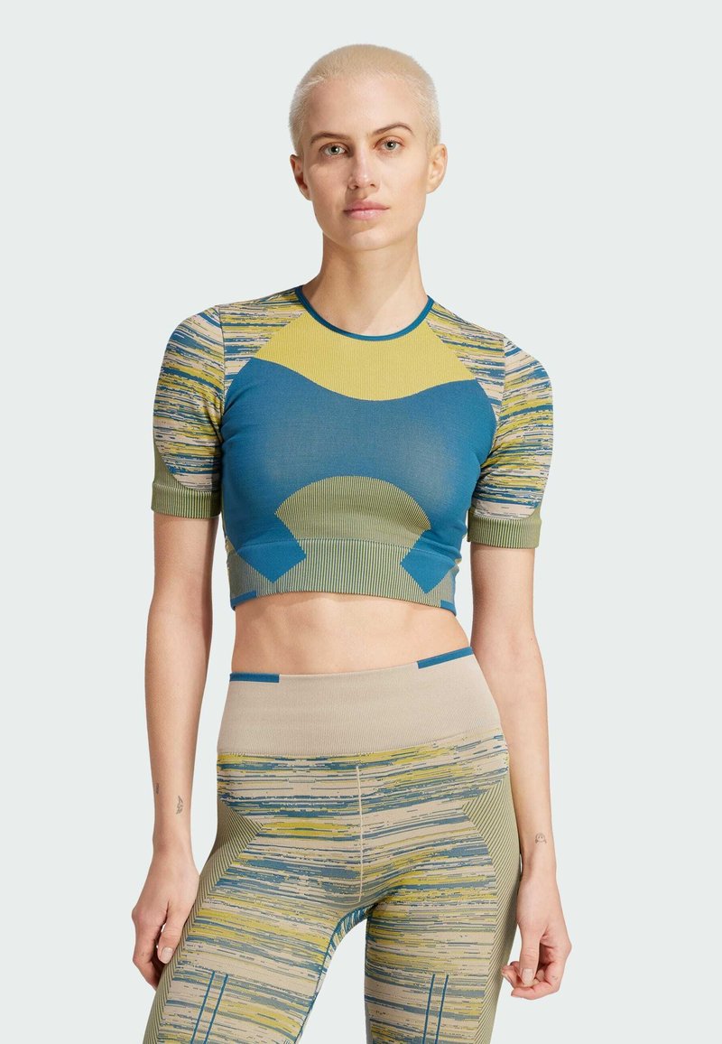 adidas by Stella McCartney Top - tech mineral pulse olive trace khaki ...