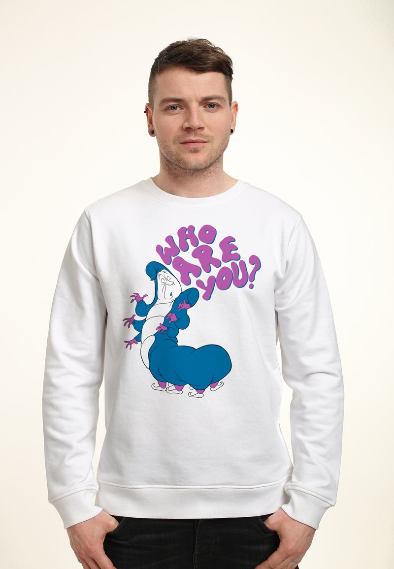Henry Tiger DISNEY ALICE IN WONDERLAND WHO ARE YOU Sweatshirt White henry-tiger-disney-alice-in-wonderland-who-are-you-sweatshirt-white