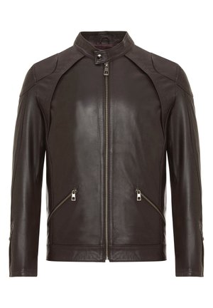 Lee Cooper BASILE - Veste en cuir - black/noir - ZALANDO.FR