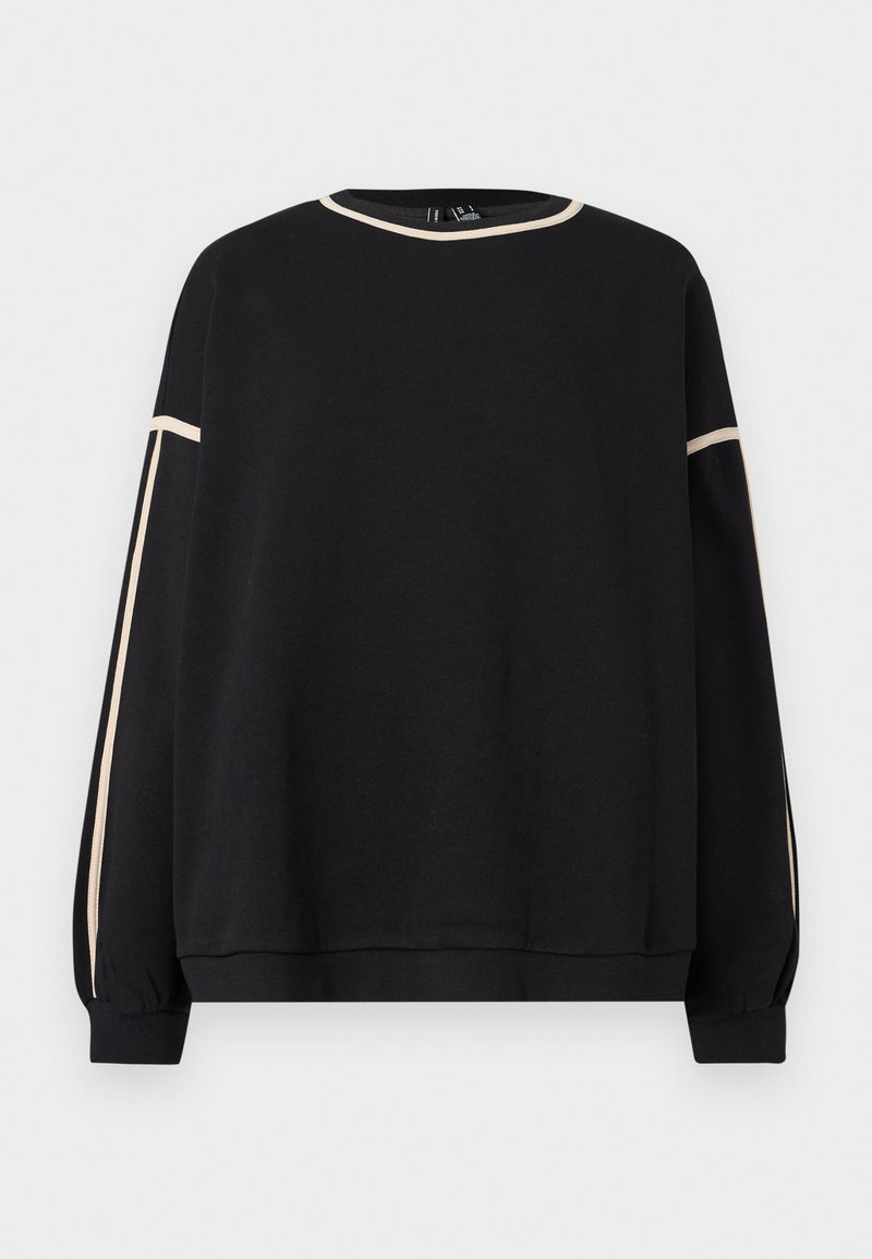 Vero Moda VMSHIRLEY O NECK - Melegítőfelső - black/pumice stone binding ...