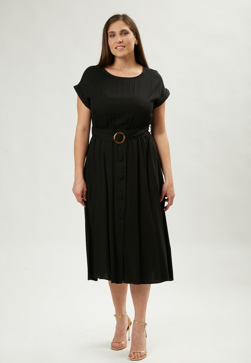 Maison Form'elle BELTED - Robe de jour - black/noir - ZALANDO.FR