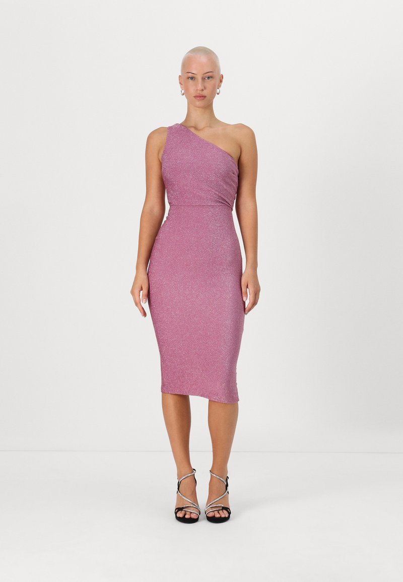 WAL G PETITE MELODY ONE SHOULDER - Jersey dress - pink - Zalando.ie