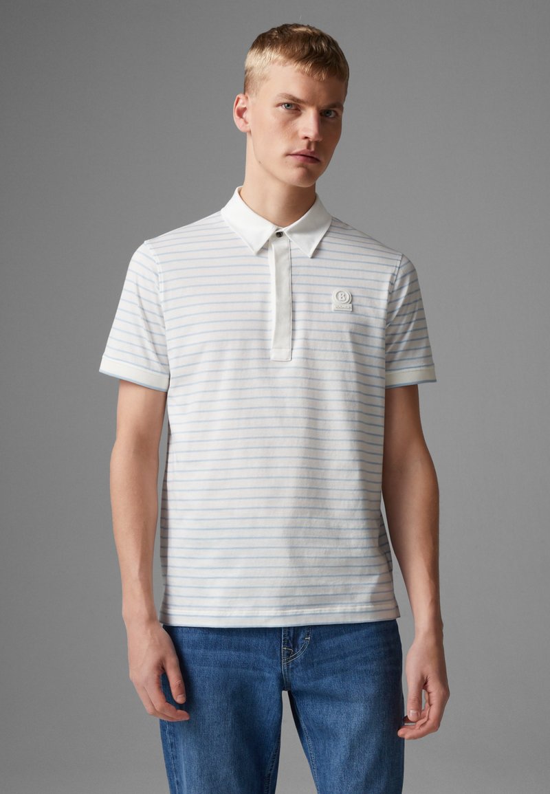 Bogner DUNCAN - Polo shirt - off-white hellblau/off-white - Zalando