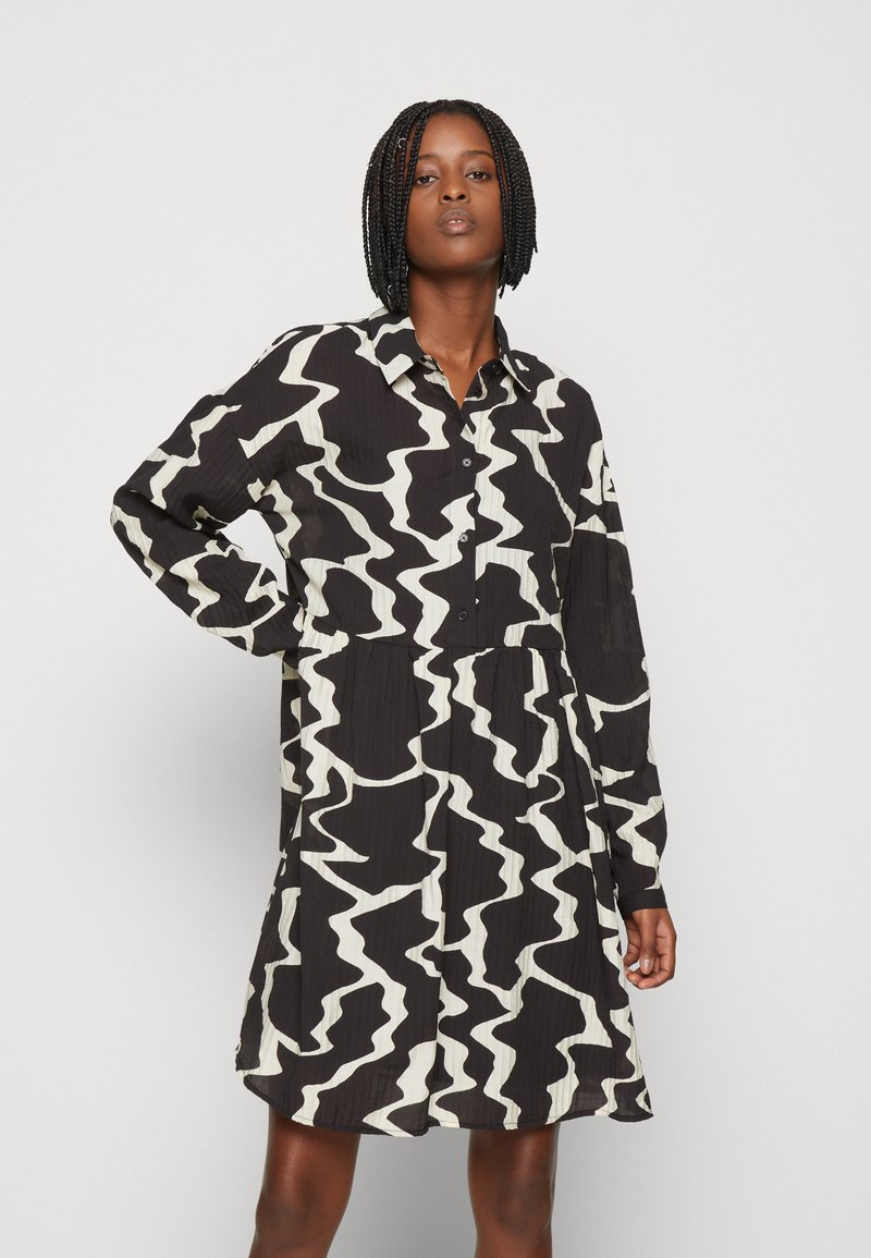 Object VANJA SHIRT DRESS - Shirt dress - black/sandshell/black - Zalando.ie