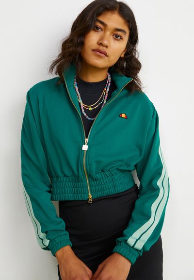 Juicy Couture COLOURBLOCK CROPPED TRACK - Sweater met rits - blue fog ...