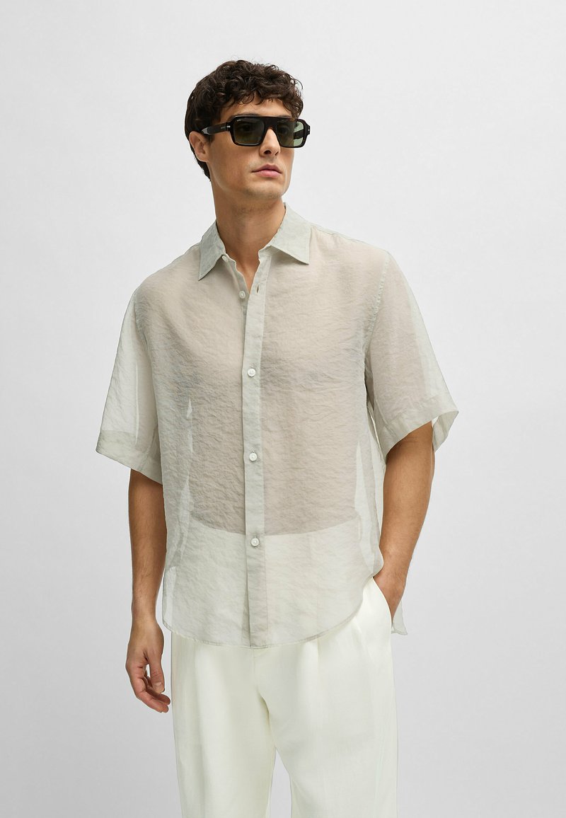 BOSS NEREID1 SHORT STO - Chemise - light beige/beige chiné - ZALANDO.FR