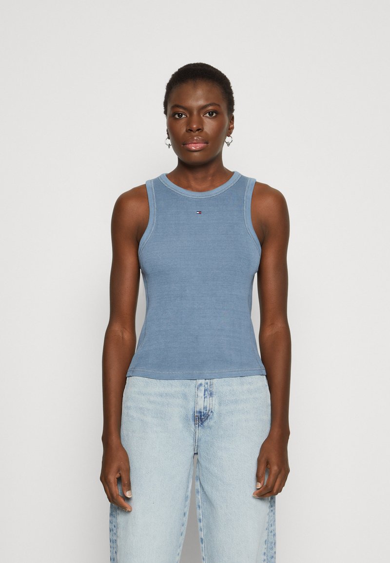 Tommy Hilfiger MUTED SLIM TANK - Top - blue coal/blue - Zalando.ie