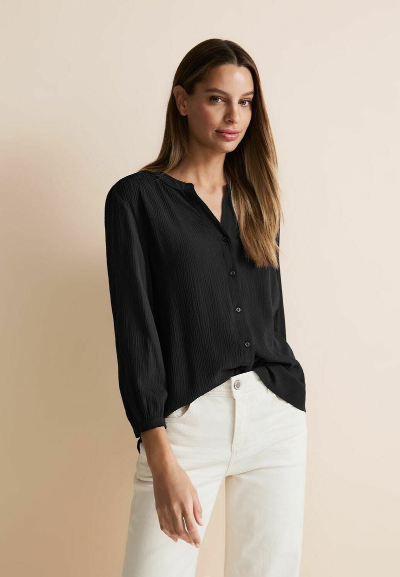 Street One CRINKLE - Blouse - schwarz/zwart - Zalando.nl