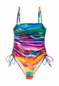 Next RUCHED LEG TUMMY CONTROL - Maillot de bain - multi/bleu - ZALANDO.FR