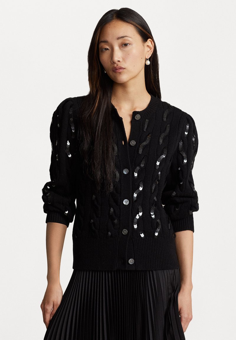 Polo Ralph Lauren Cardi Long Sleeve Cardigan Kardigán Black čierna