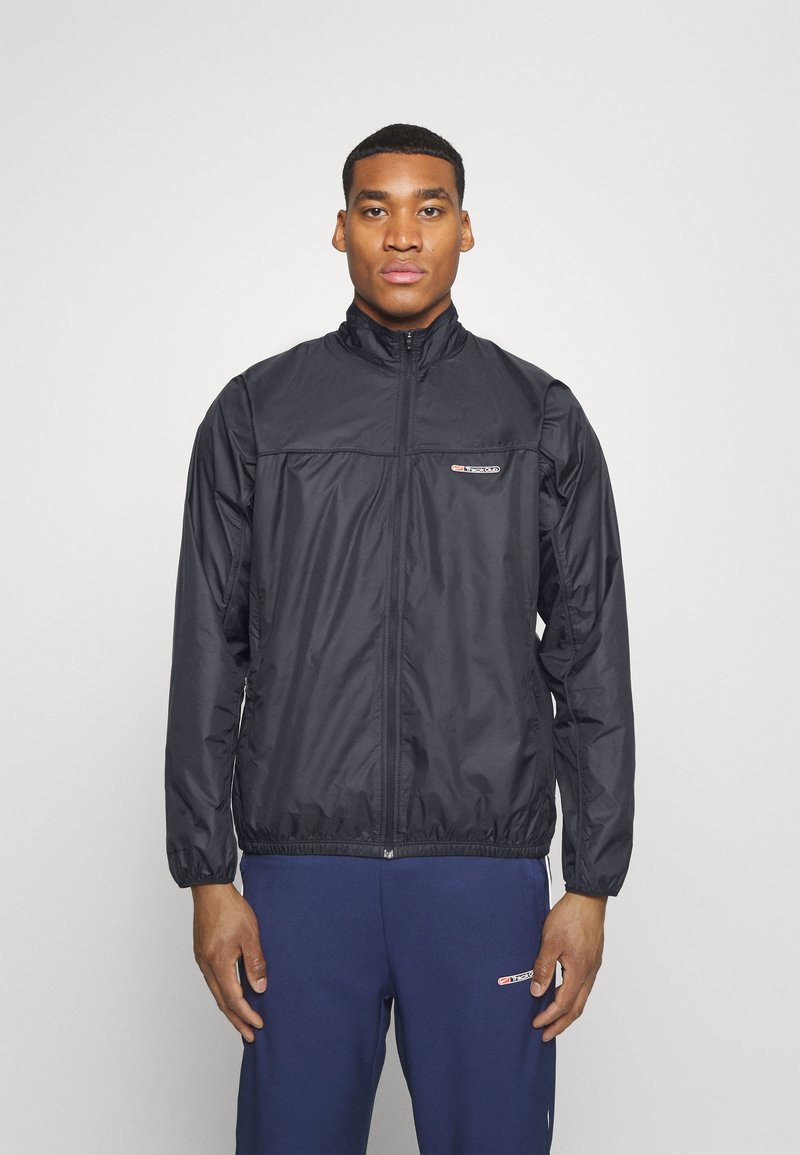 Nike Performance M SF TRACK CLUB - Running jacket - black/midnight navy ...