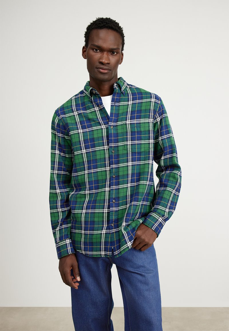 GANT CHECK SHIRT - Overhemd - tanne marine/donkergroen - Zalando.nl