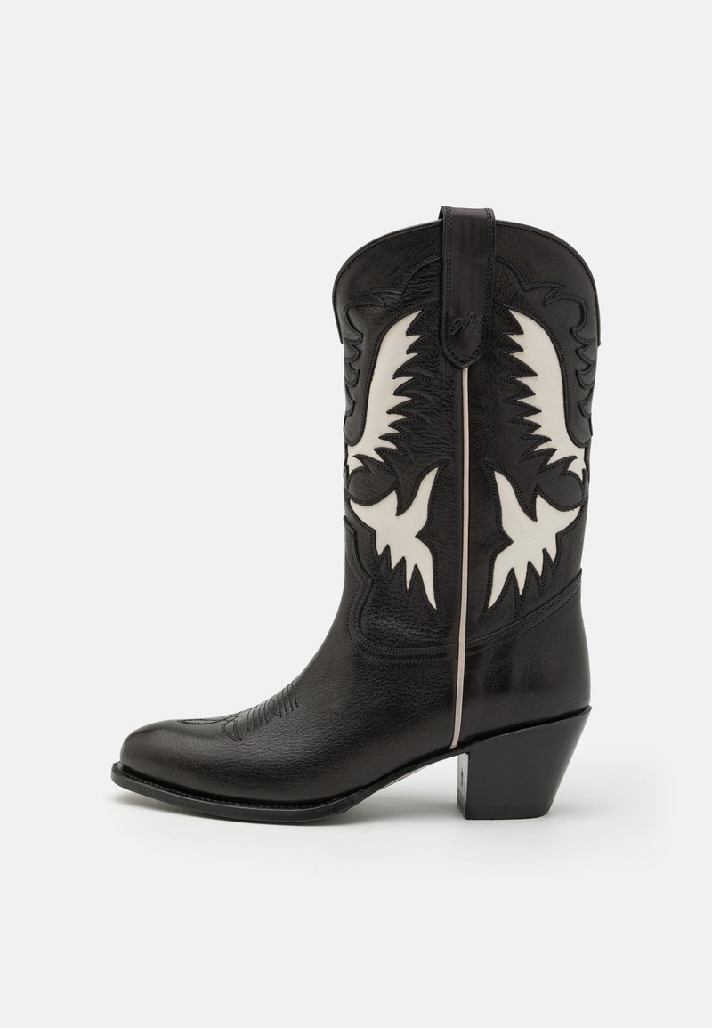Polo Ralph Lauren Cowboy/Biker boots - black/cream/black - Zalando.ie