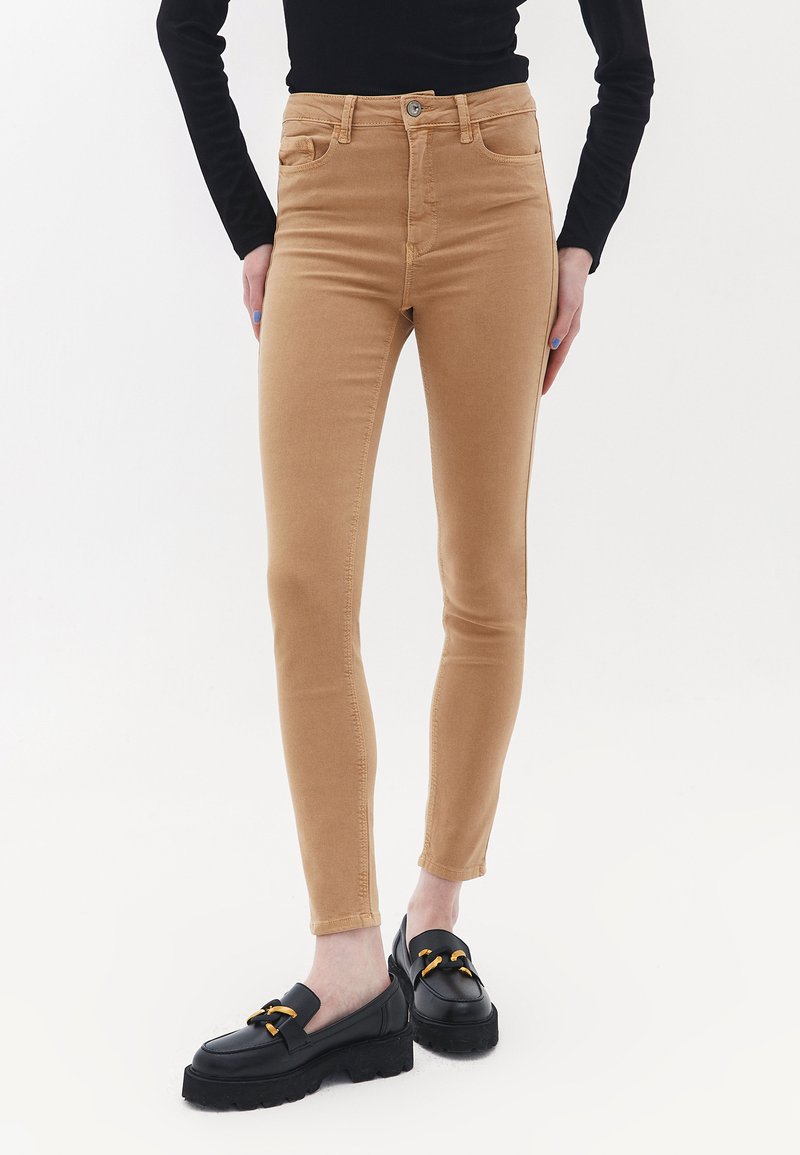 Oxxo High Rise Jeans Skinny Fit Antik Tiger S Eye Mehrfarbig