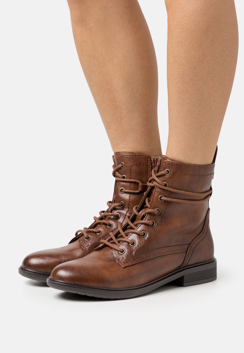 Jana Botines con cordones - cognac/coñac - Zalando.es