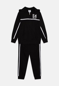 Champion BASKETBALL INSPIRED HOODED FULL ZIP SET - Survêtement - black/white/noir - ZALANDO.FR