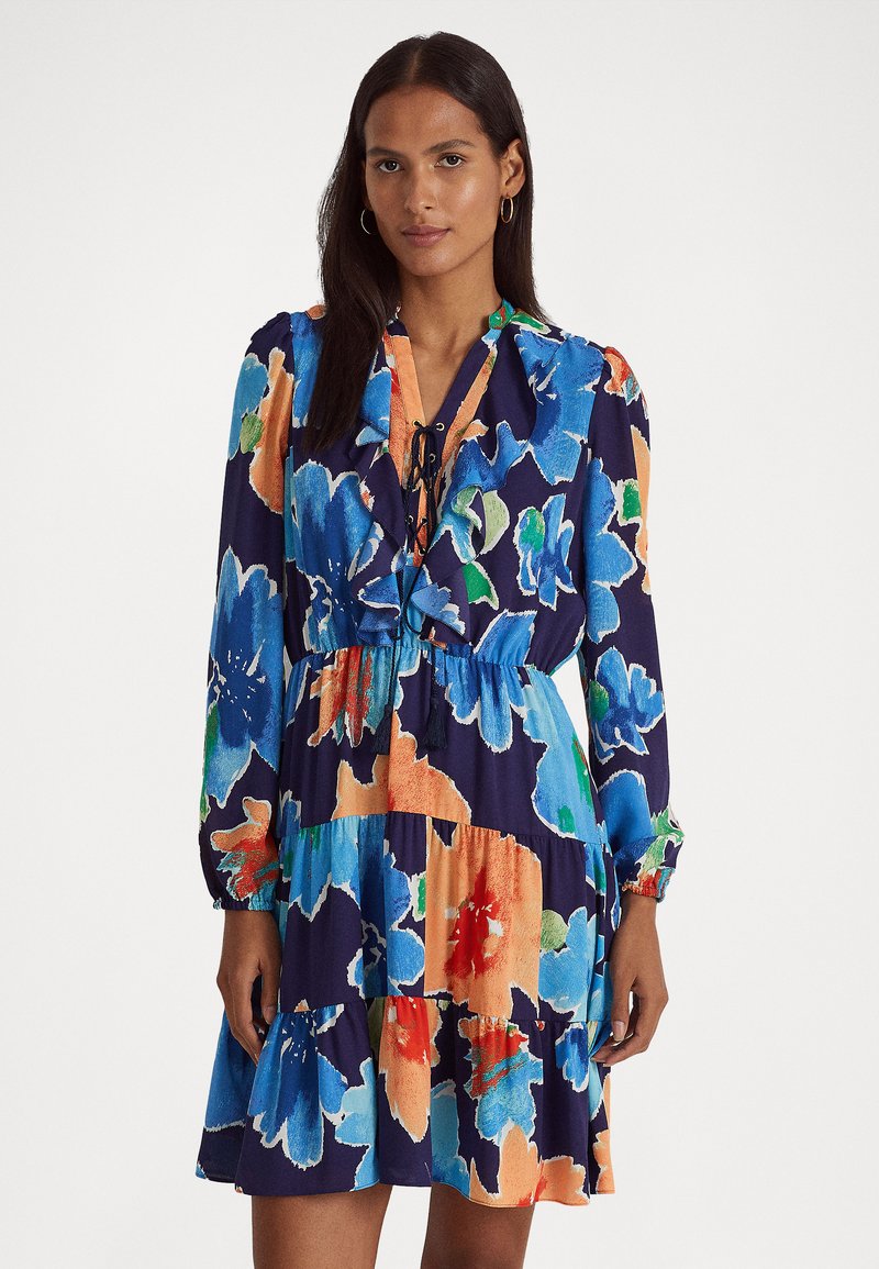 Lauren Ralph Lauren LEONIE DAY DRESS - Vestido informal - navy multi ...