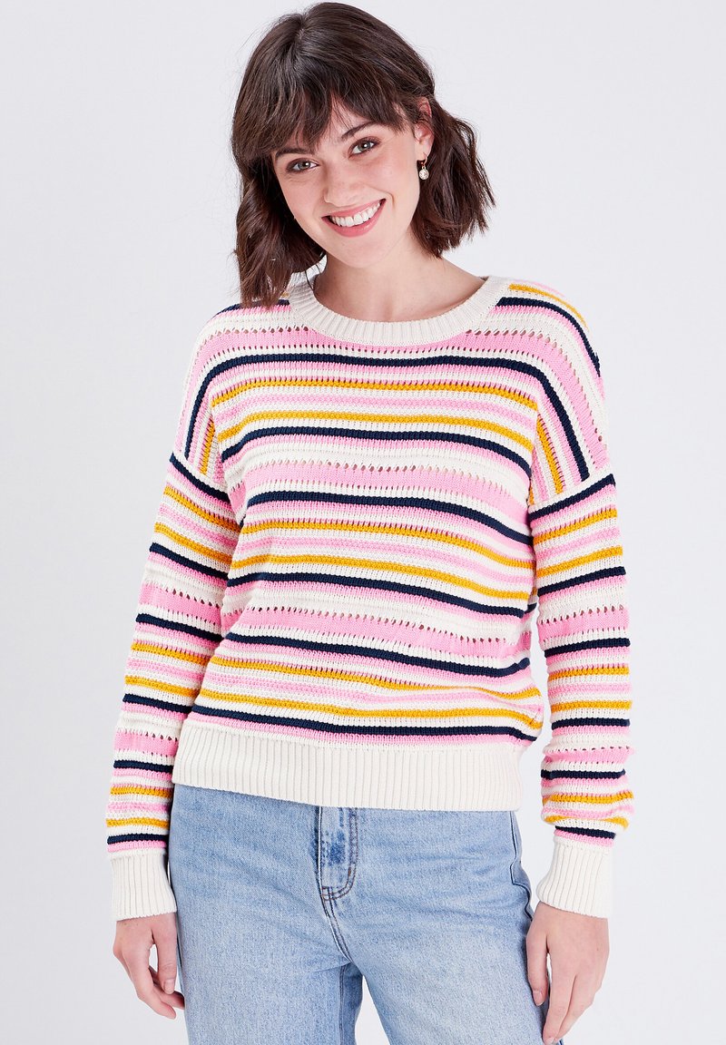 Cache Cache MIT RUNDHALSAUSSCHNITT - Maglione - rose vif/rosa fluo ...