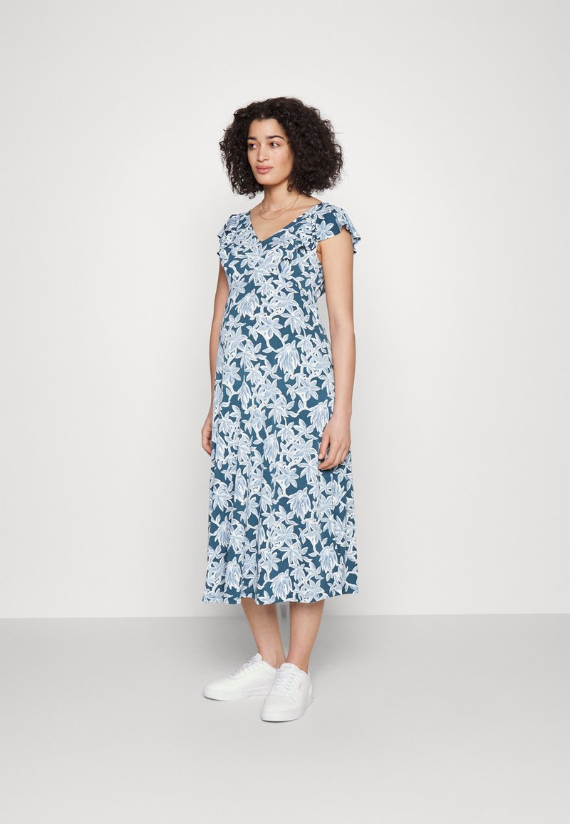 Anna Field MAMA MIDI V FLARED DRESS WITRH RUFFLE SLEEVEES - Robe en ...