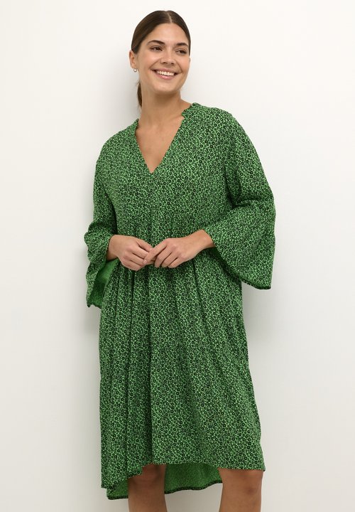 Kaffe KAKARINA AMBER - Vapaa-ajan mekko - black and brown animal print ...