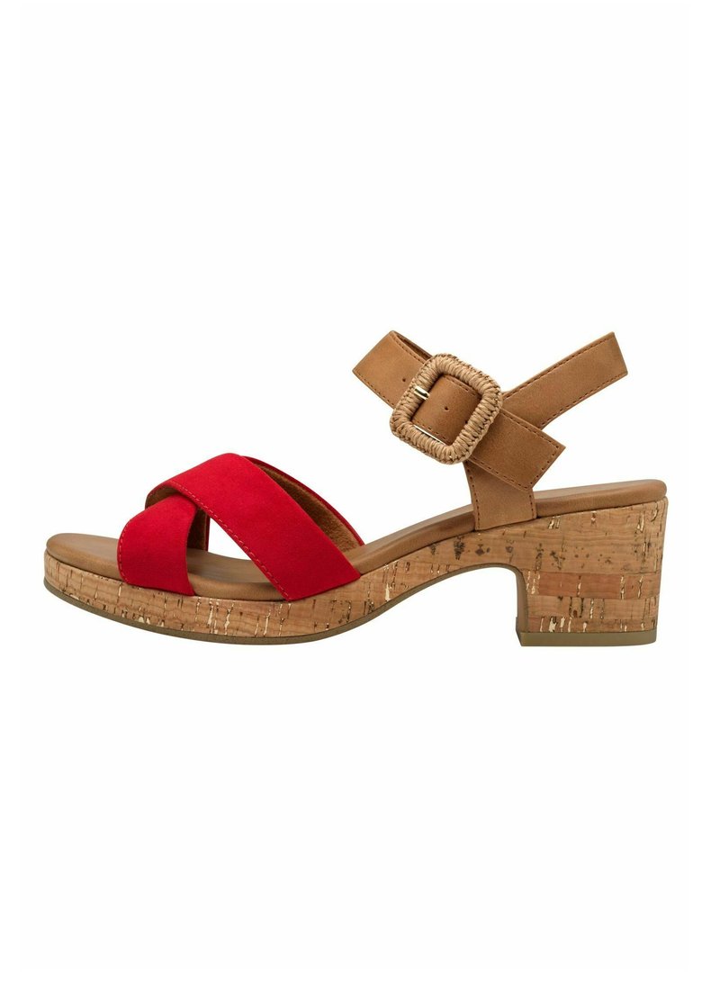 Marco Tozzi Riemensandalette - red comb/rot - Zalando