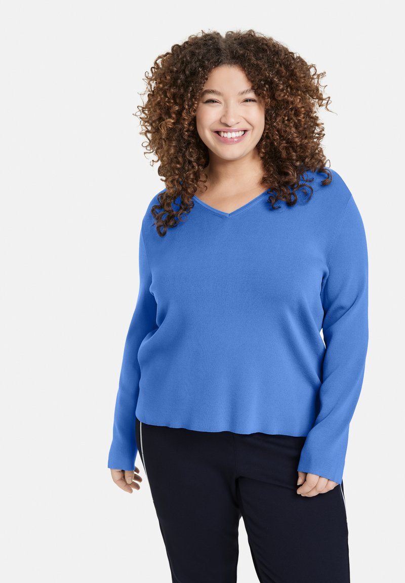 Samoon LANGARM - Jumper - blue bonnet/dark blue - Zalando.ie