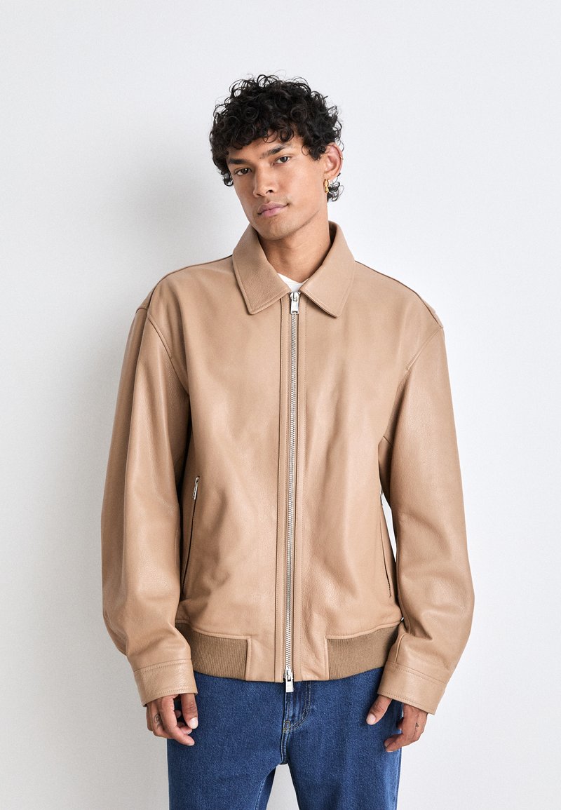 BOSS MERWYN - Bomber Jacket - open beige/beige - Zalando