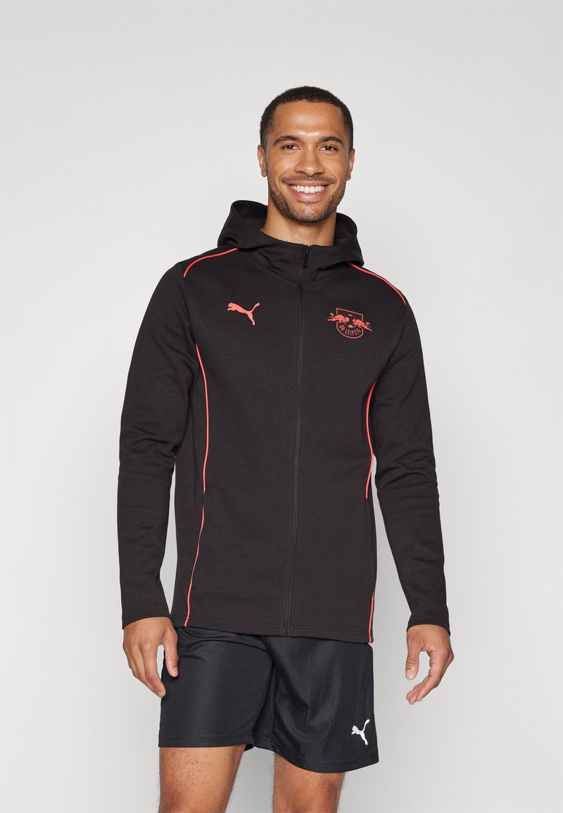 Puma RB LEIPZIG CASUALS HOODED JACKET - Vereinsmannschaften - black ...
