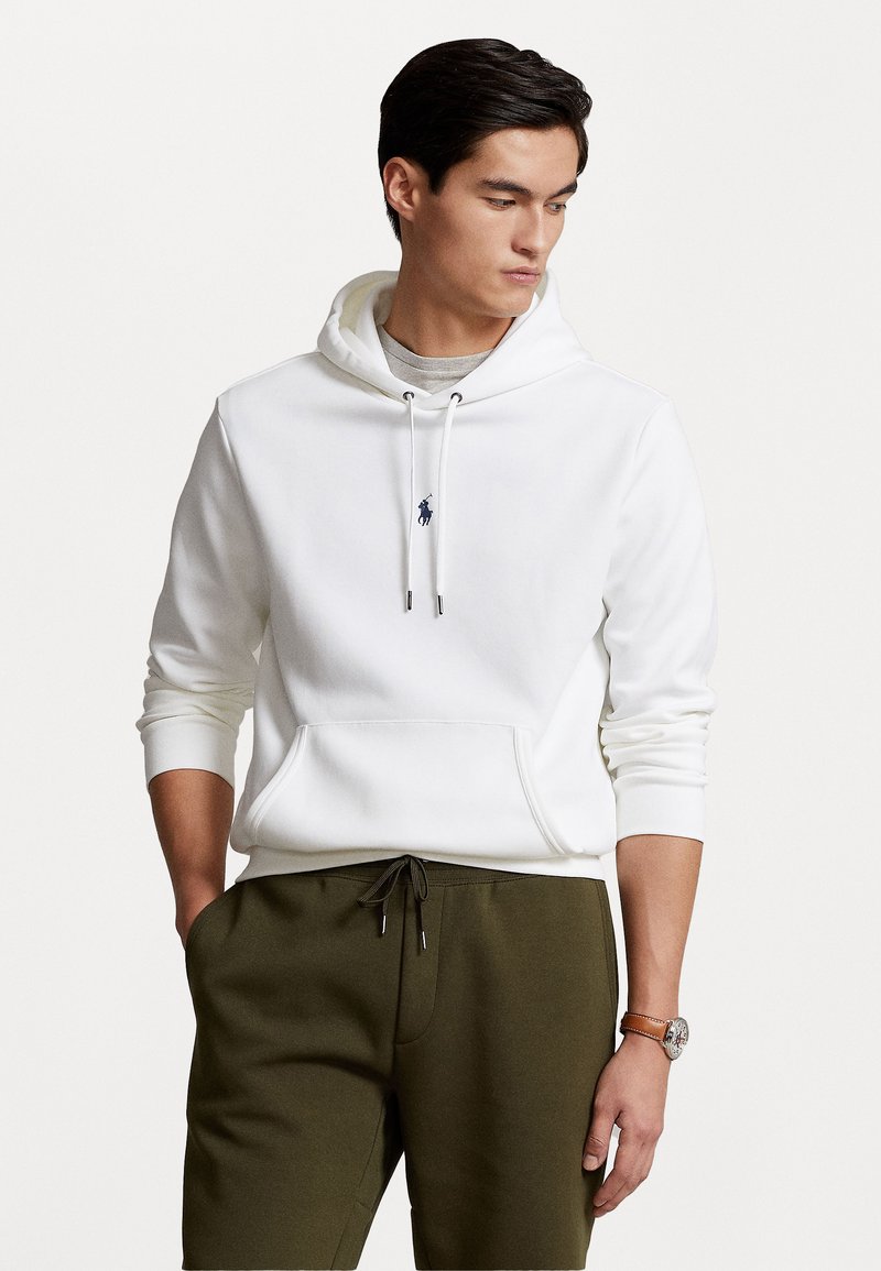 Polo Ralph Lauren DOUBLE KNIT HOODIE - Jersey con capucha - white ...