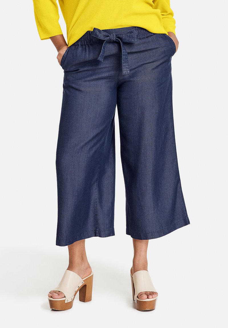 Samoon Flared Jeans - dark blue denim/donkerblauw - Zalando.be