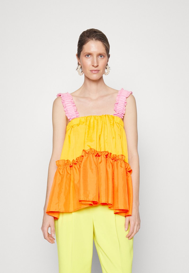 Brogger EXCLUSIVE OLIVE - Top - orange/pink/orange - Zalando.de