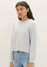 TOM TAILOR DENIM Strickpullover - basic light grey/grau - Zalando.de