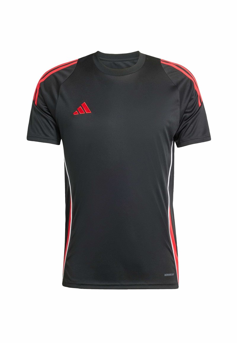 adidas Performance TIRO24 JERSEY - Sport T-Shirt - black pure ruby ...