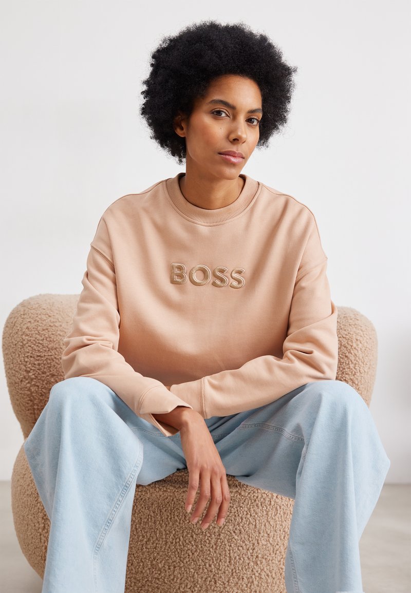 BOSS ECONA - Mikina - light/pastel brown/světle hnědá - Zalando.cz