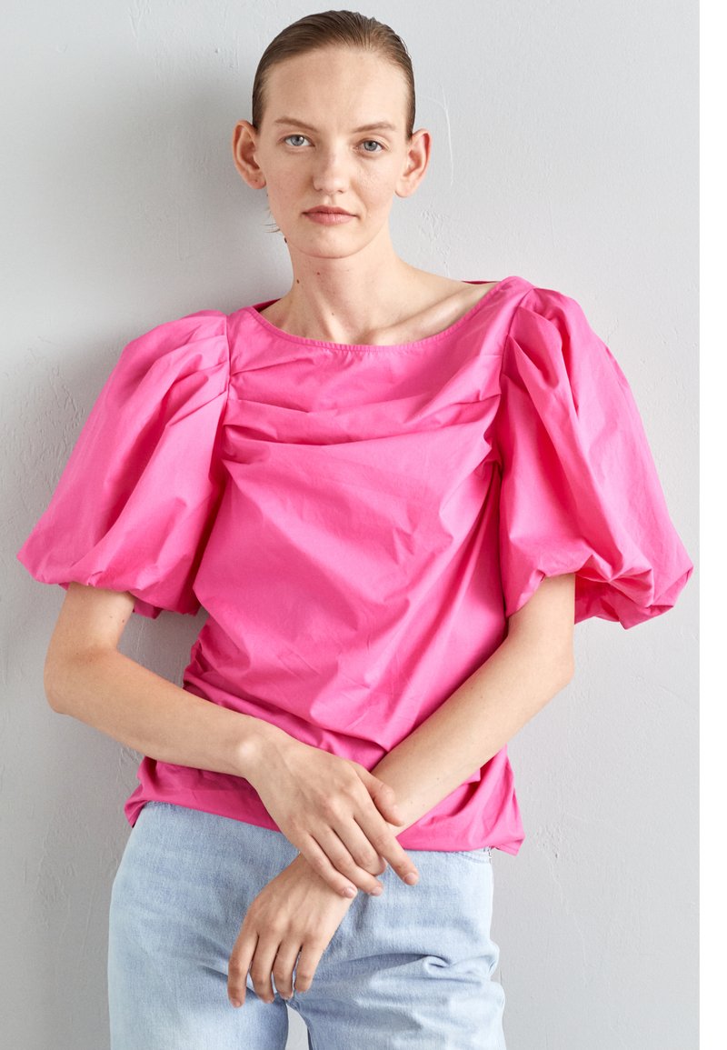 DESIGNERS REMIX SANDRINE PUFF TOP - Blouse - pink - Zalando.co.uk
