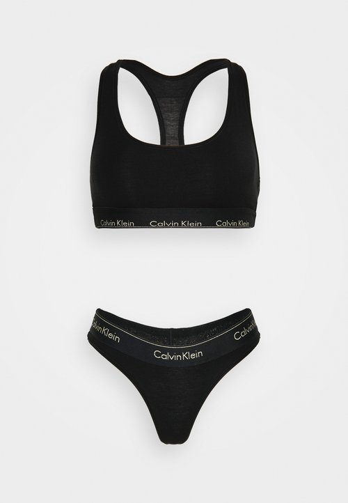 Calvin Klein Underwear THONG 3 PACK - Stringit - black/white/pastel ...