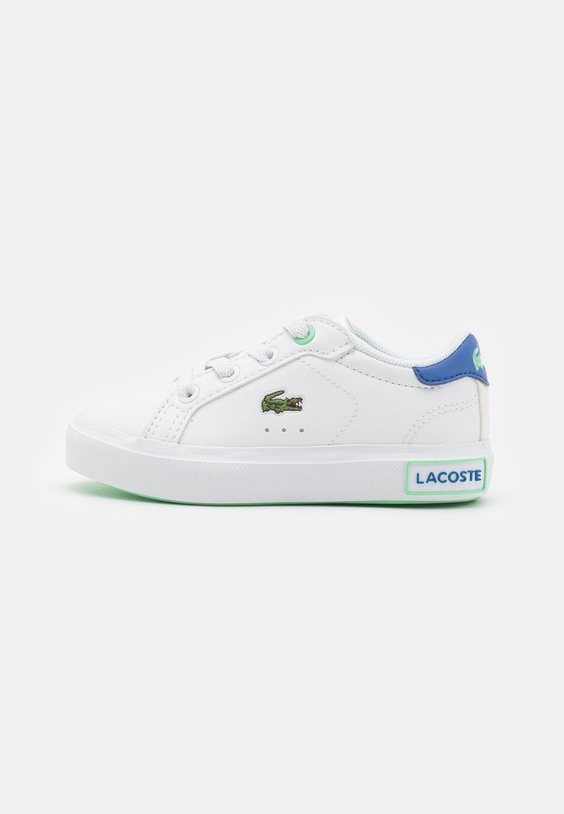 Lacoste POWERCOURT INFANTS TRAINERS - Zapatillas - white/blue/blanco - Zalando.es