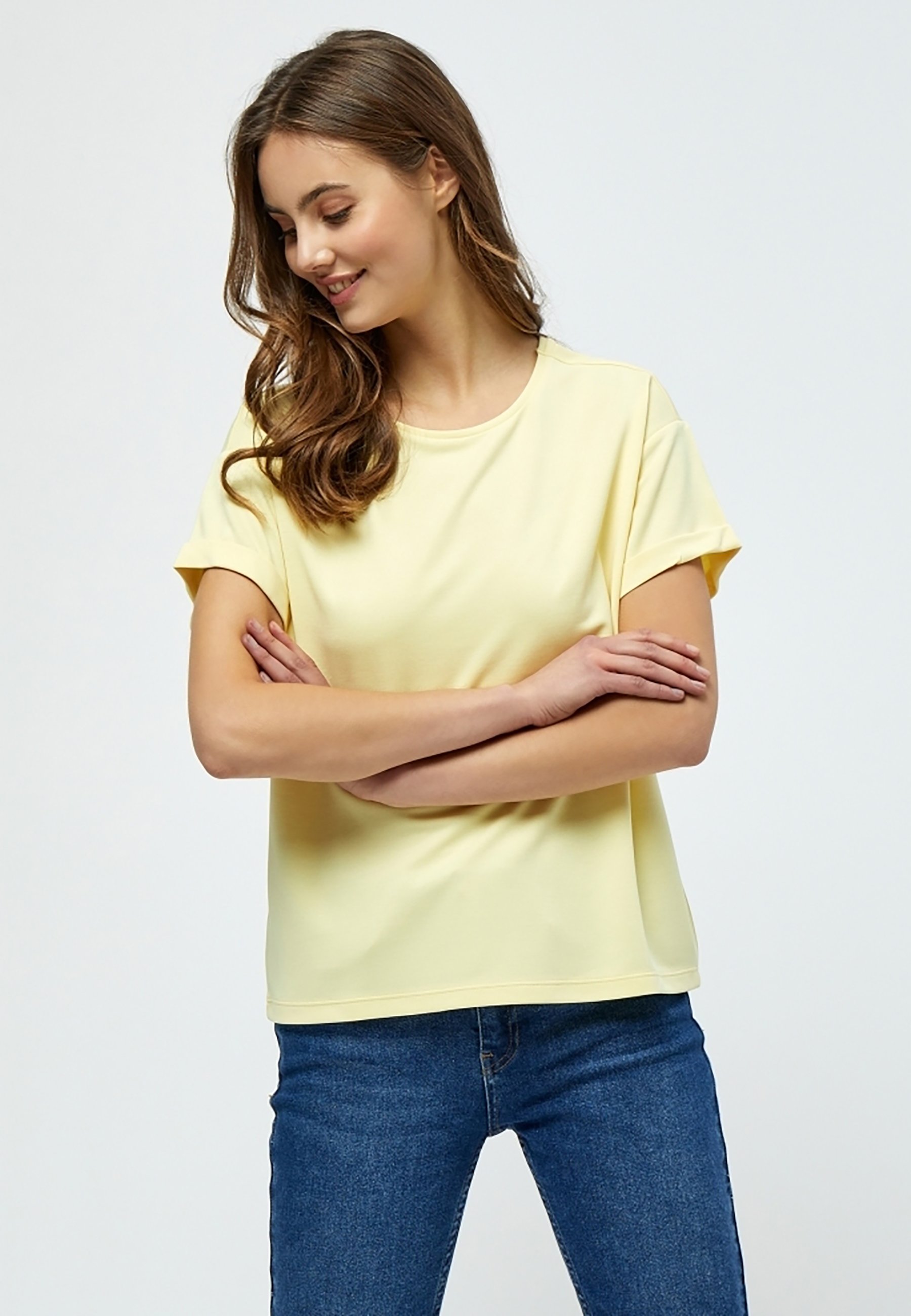 Desires DEBINI TEE - T-Shirt basic - pale yellow/gelb - Zalando.ch