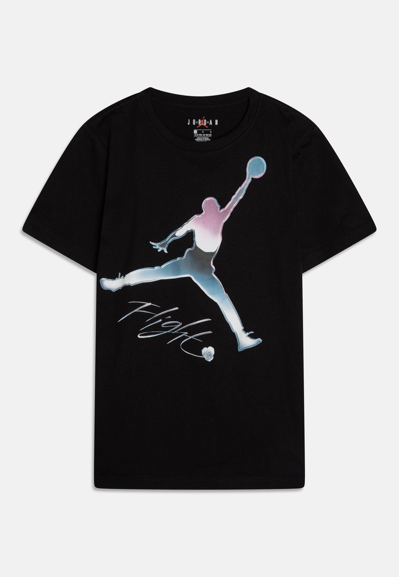 Jordan JUMPMAN FLIGHT CHROME TEE UNISEX - Print T-shirt - black ...