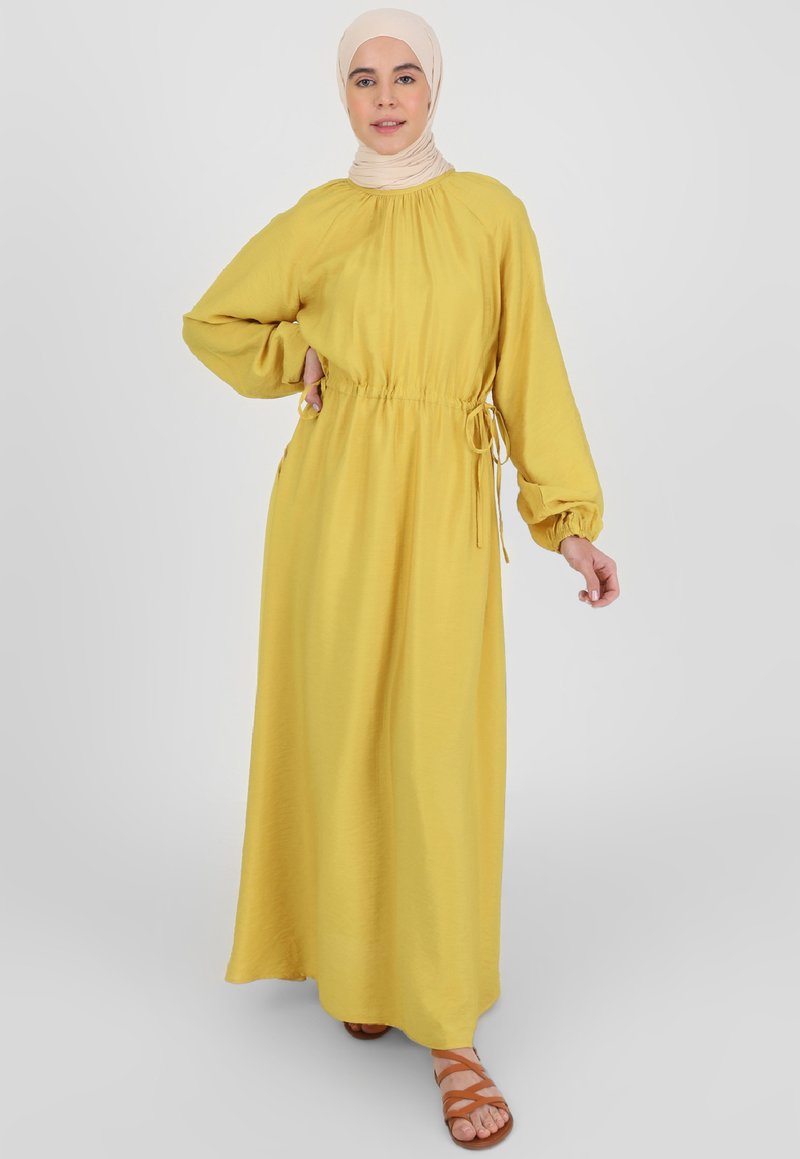 Modanisa CREW NECK MODEST BENIN - Maxi dress - lemon yellow/yellow ...