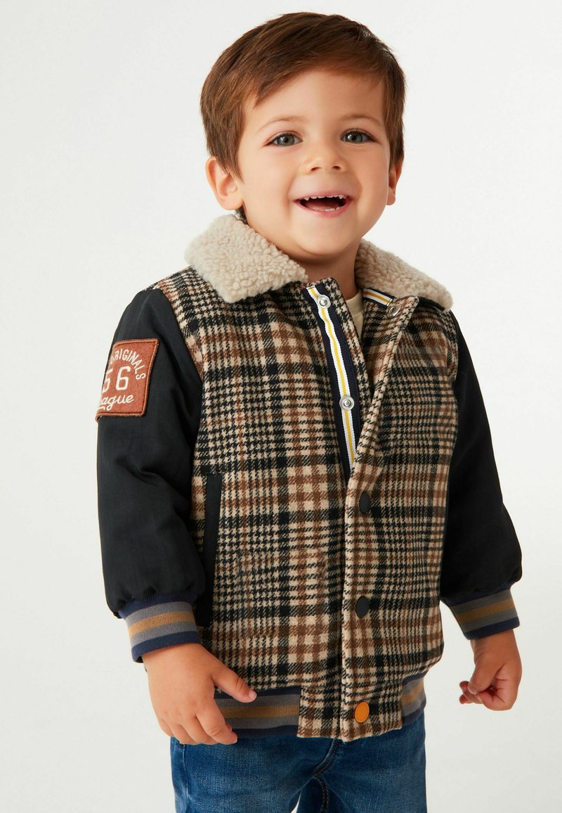 Next SMART VARSITY BOMBER JACKET - Light jacket - brown check varsity ...