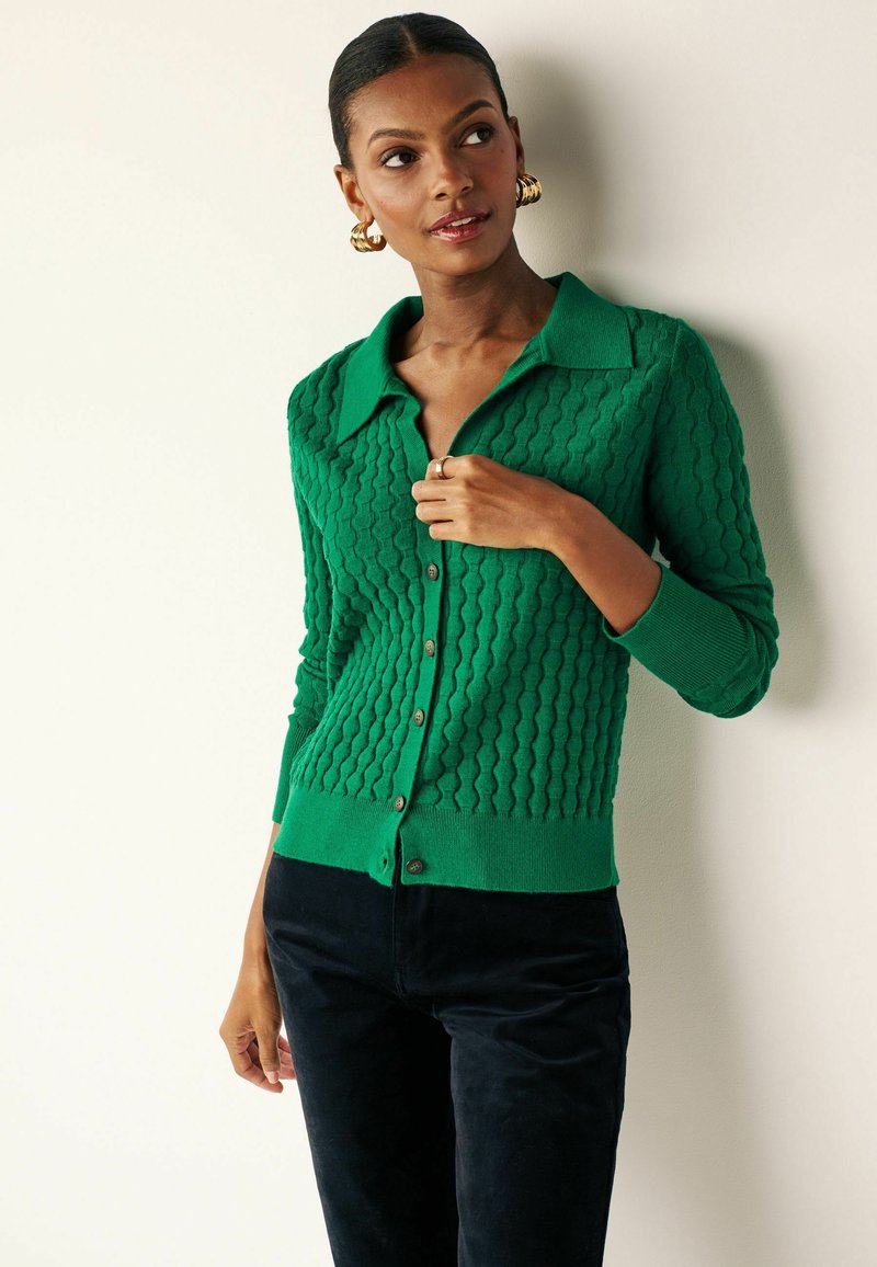 Next REGULAR FIT - Chaqueta de punto - green/verde - Zalando.es