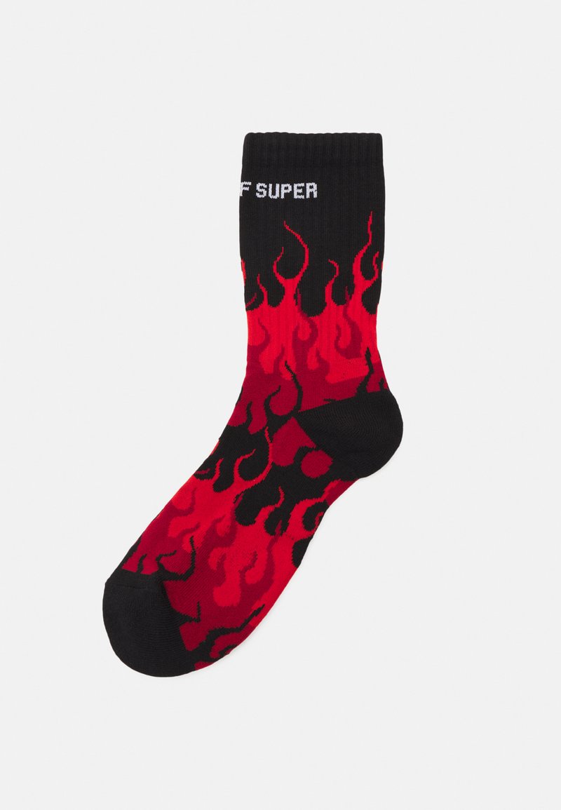 Vision of Super SOCKS WITH FLAMES AND LOGO - Sokken - black/red/zwart ...