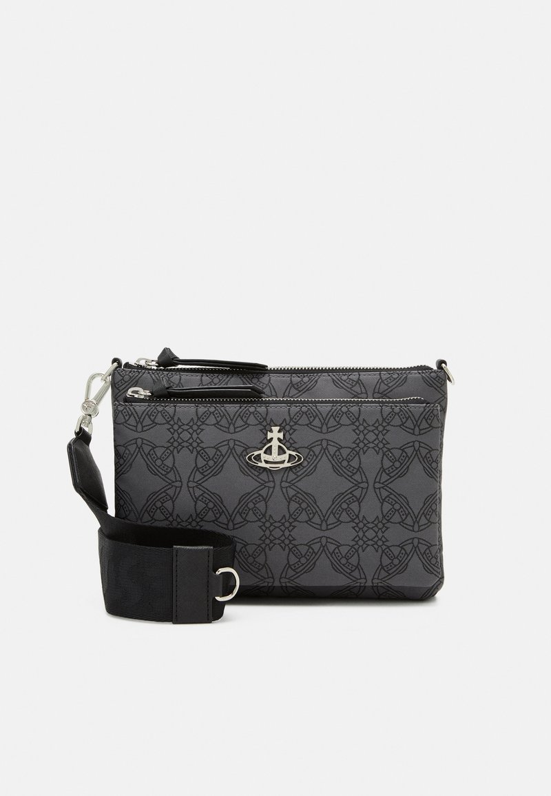 Vivienne Westwood PENNY POUCH CROSSBODY UNISEX - Umhängetasche - black/ grey/schwarz - Zalando.ch