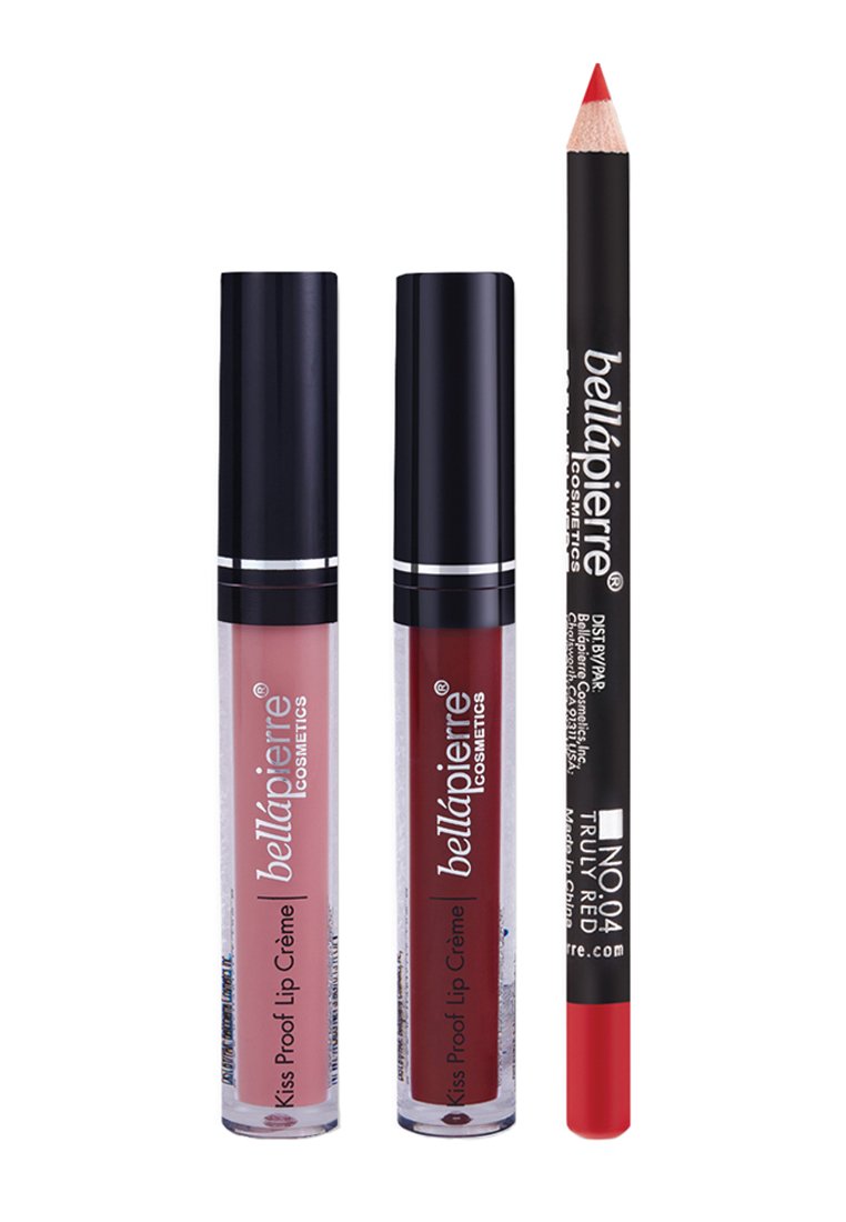 bellápierre KISS PROOF SLAY KIT - Läppalett - ombré/röd - Zalando.se